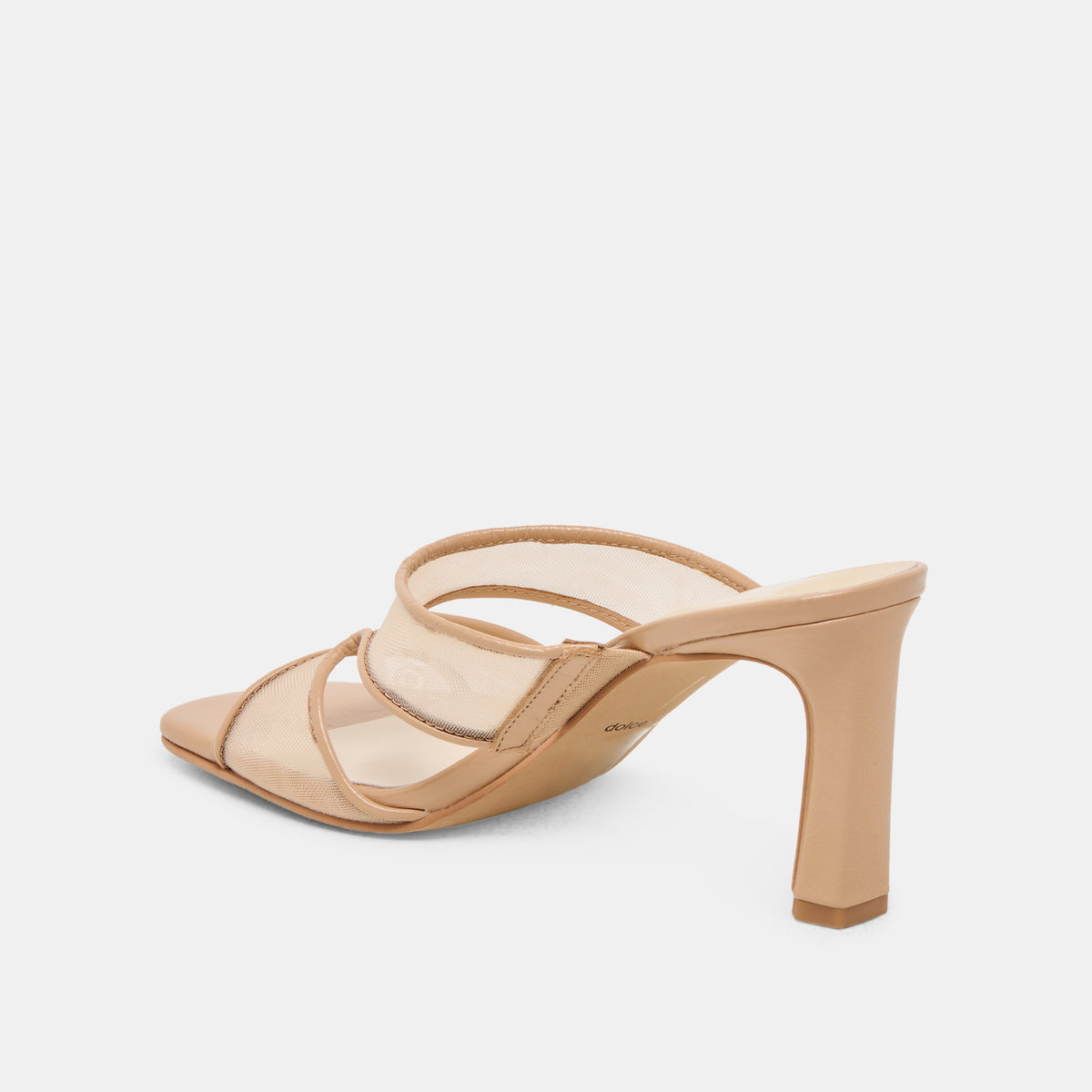 Gitel Wide Light Tan Mesh Heels | Dolce Vita