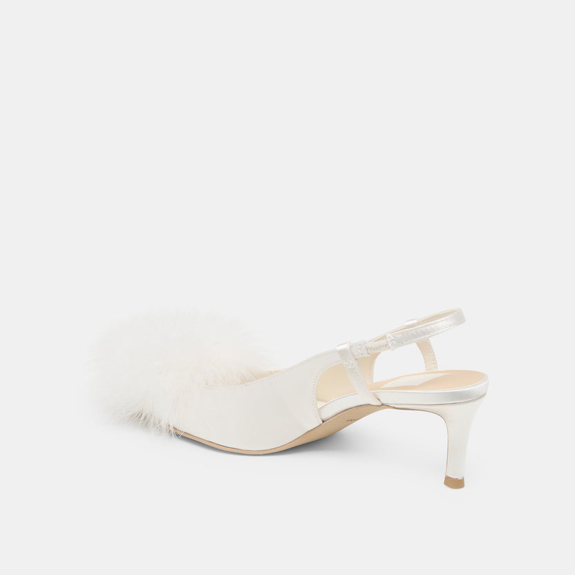 Kamy True White Satin Heels | Dolce Vita