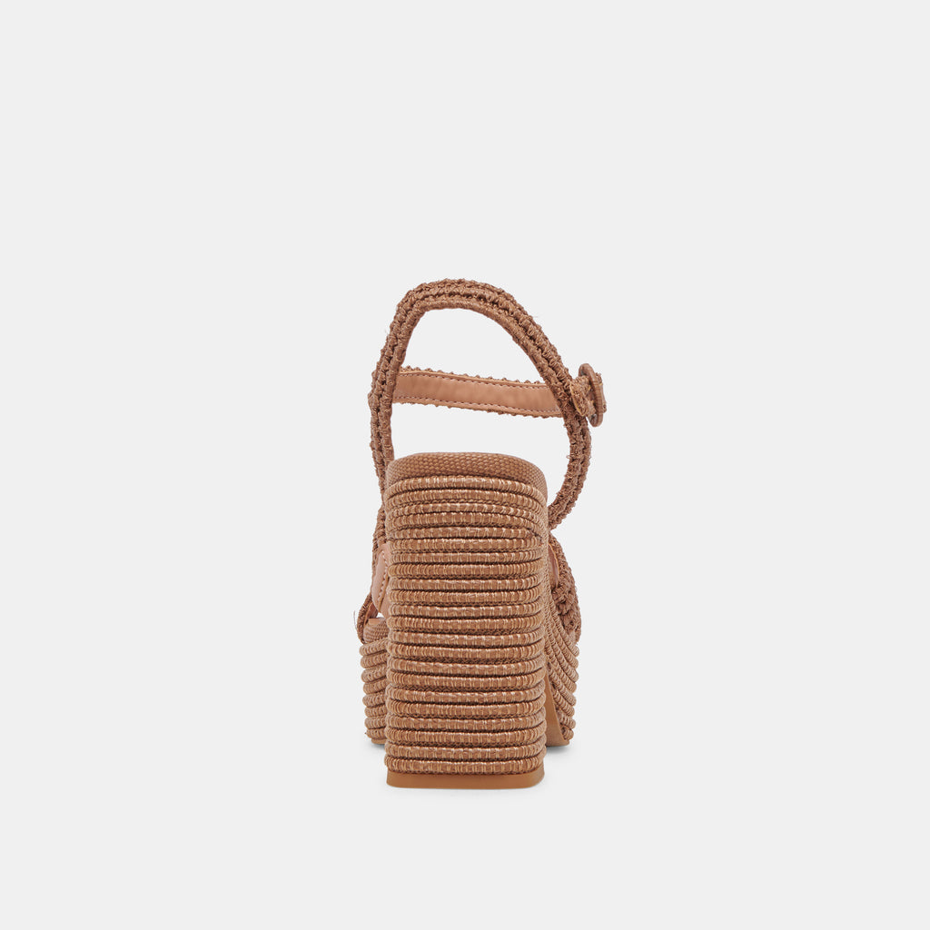 LACYE HEELS BROWN WOVEN – Dolce Vita