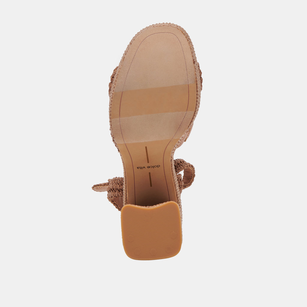 LACYE HEELS BROWN WOVEN – Dolce Vita