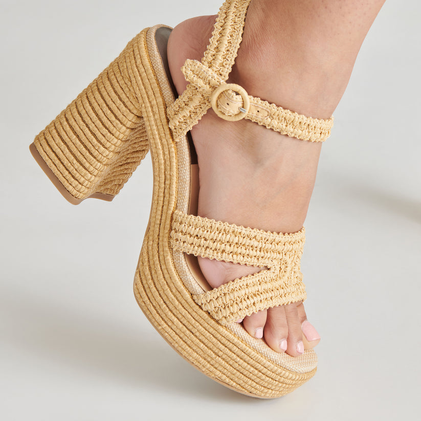 LACYE HEELS NATURAL WOVEN – Dolce Vita