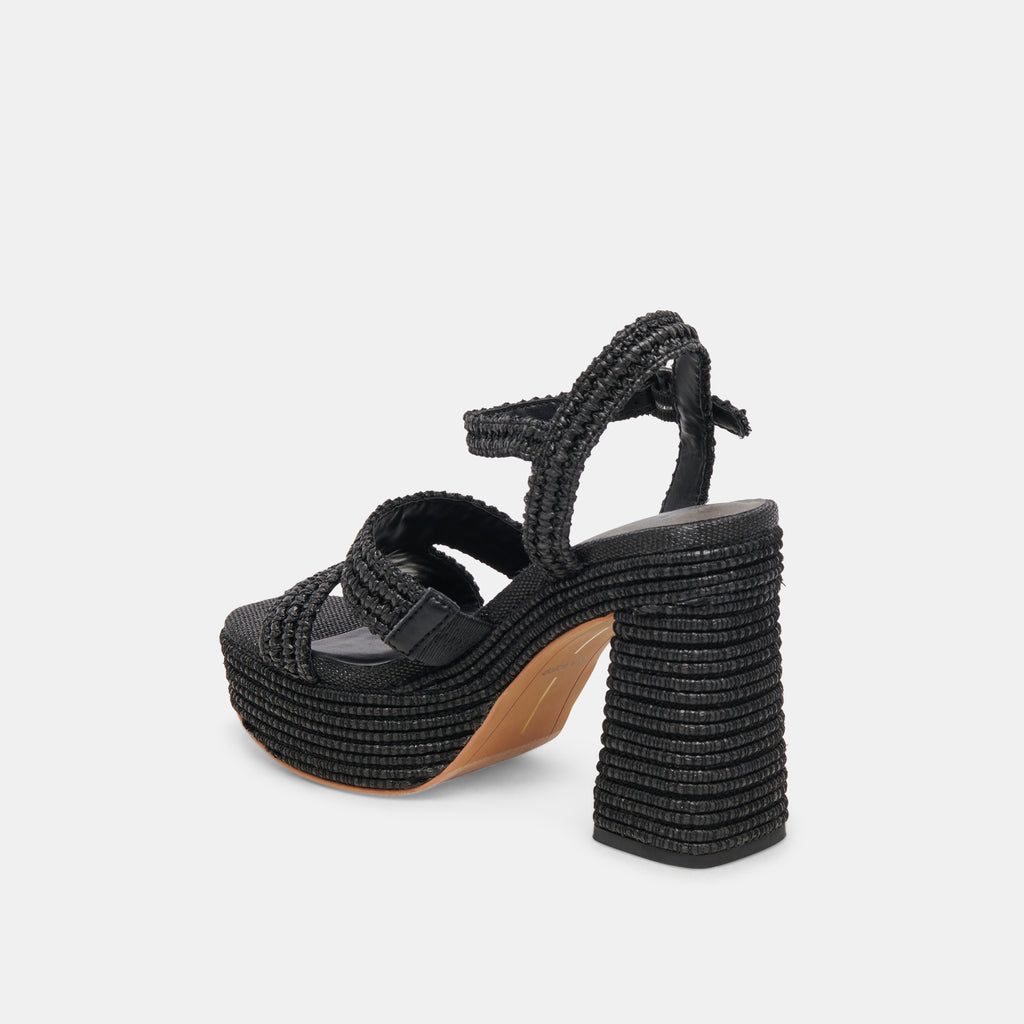 LACYE HEELS ONYX WOVEN – Dolce Vita