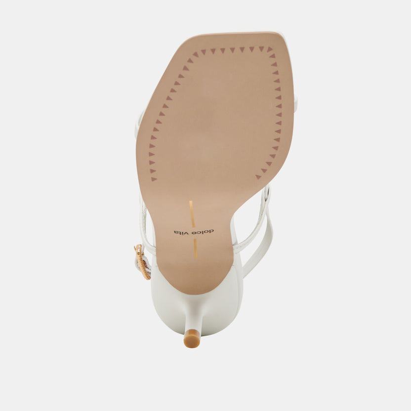 LAURY HEELS TRUE WHITE LEATHER – Dolce Vita