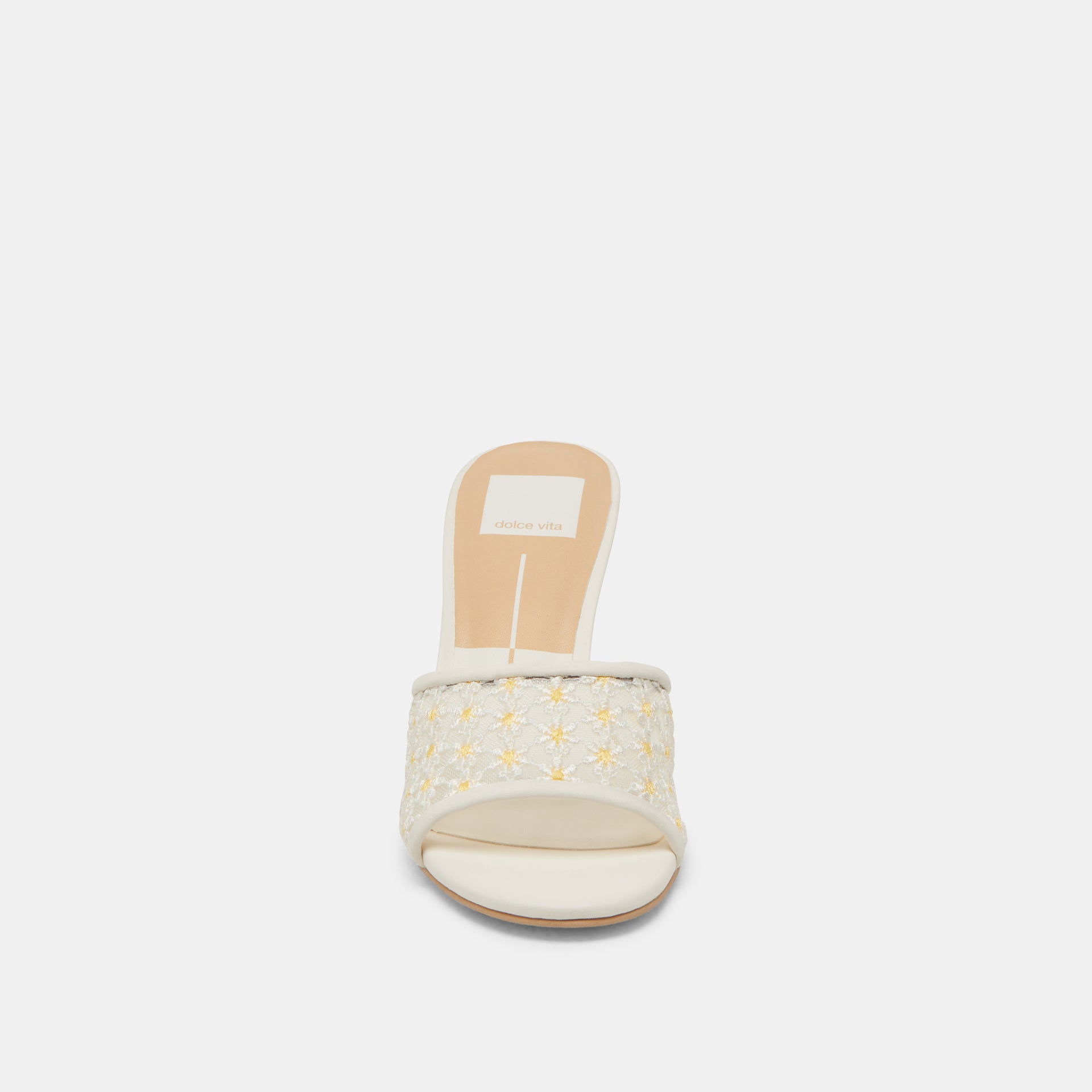 LAVENA FLORAL HEELS WHITE YELLOW FLORAL MESH – Dolce Vita