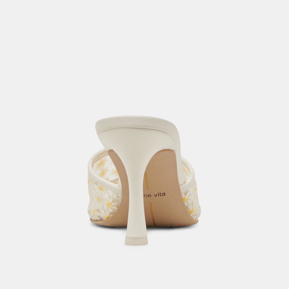 LAVENA FLORAL HEELS WHITE YELLOW FLORAL MESH – Dolce Vita