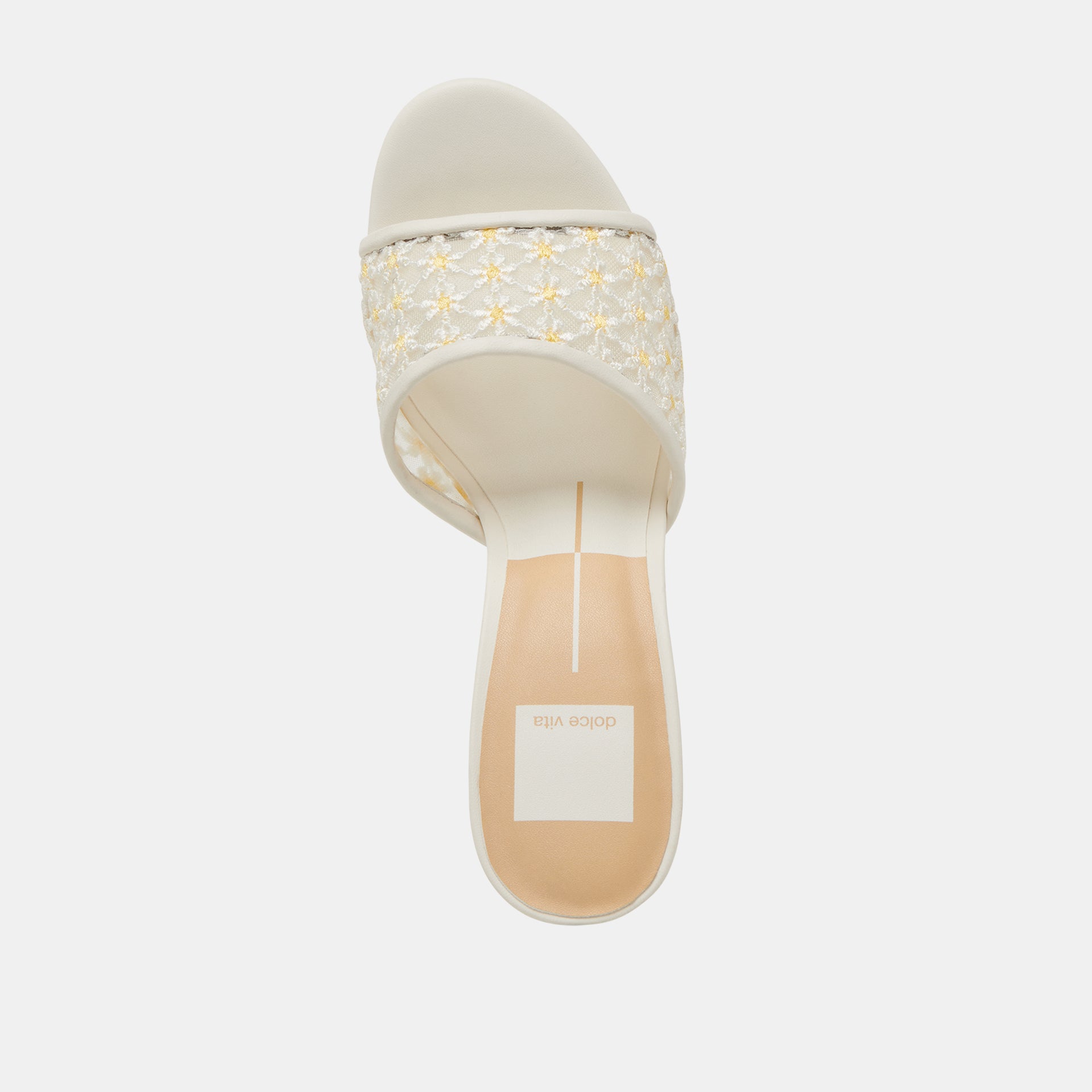 LAVENA FLORAL HEELS WHITE YELLOW FLORAL MESH – Dolce Vita