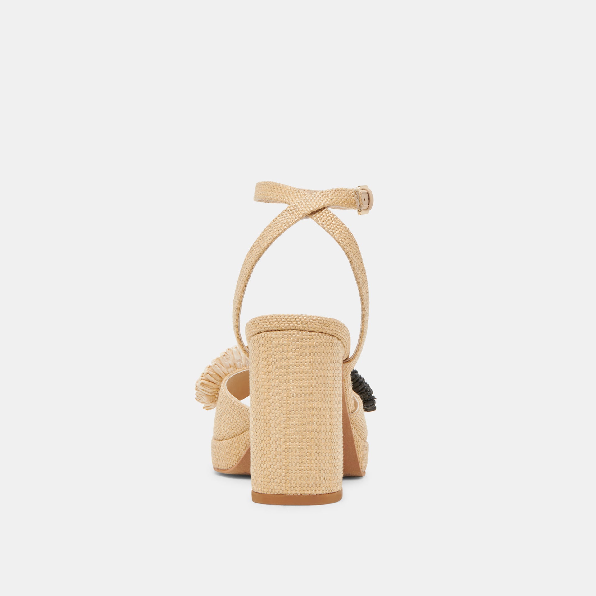 OLIVEA HEELS BLACK NATURAL RAFFIA – Dolce Vita