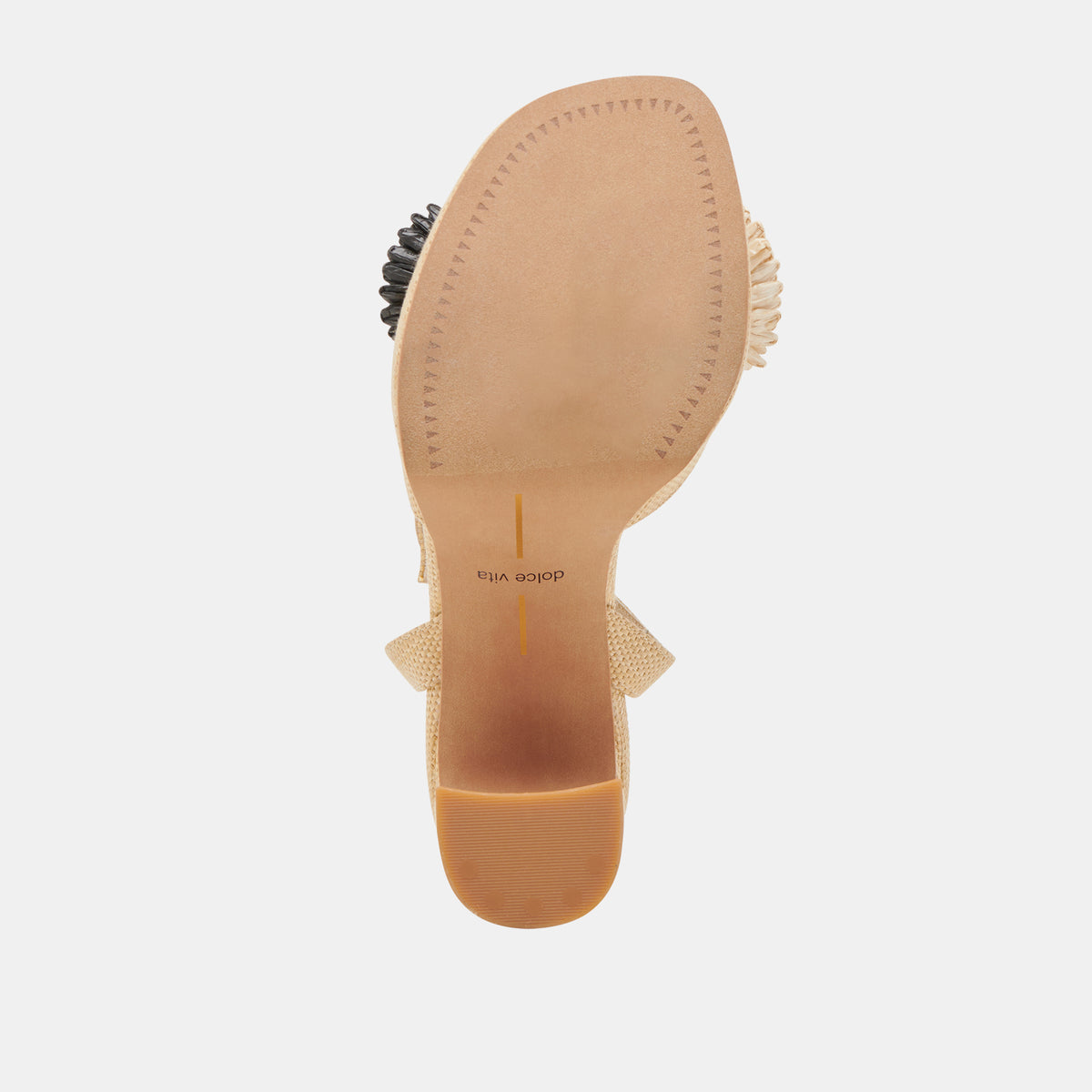 OLIVEA HEELS BLACK NATURAL RAFFIA – Dolce Vita