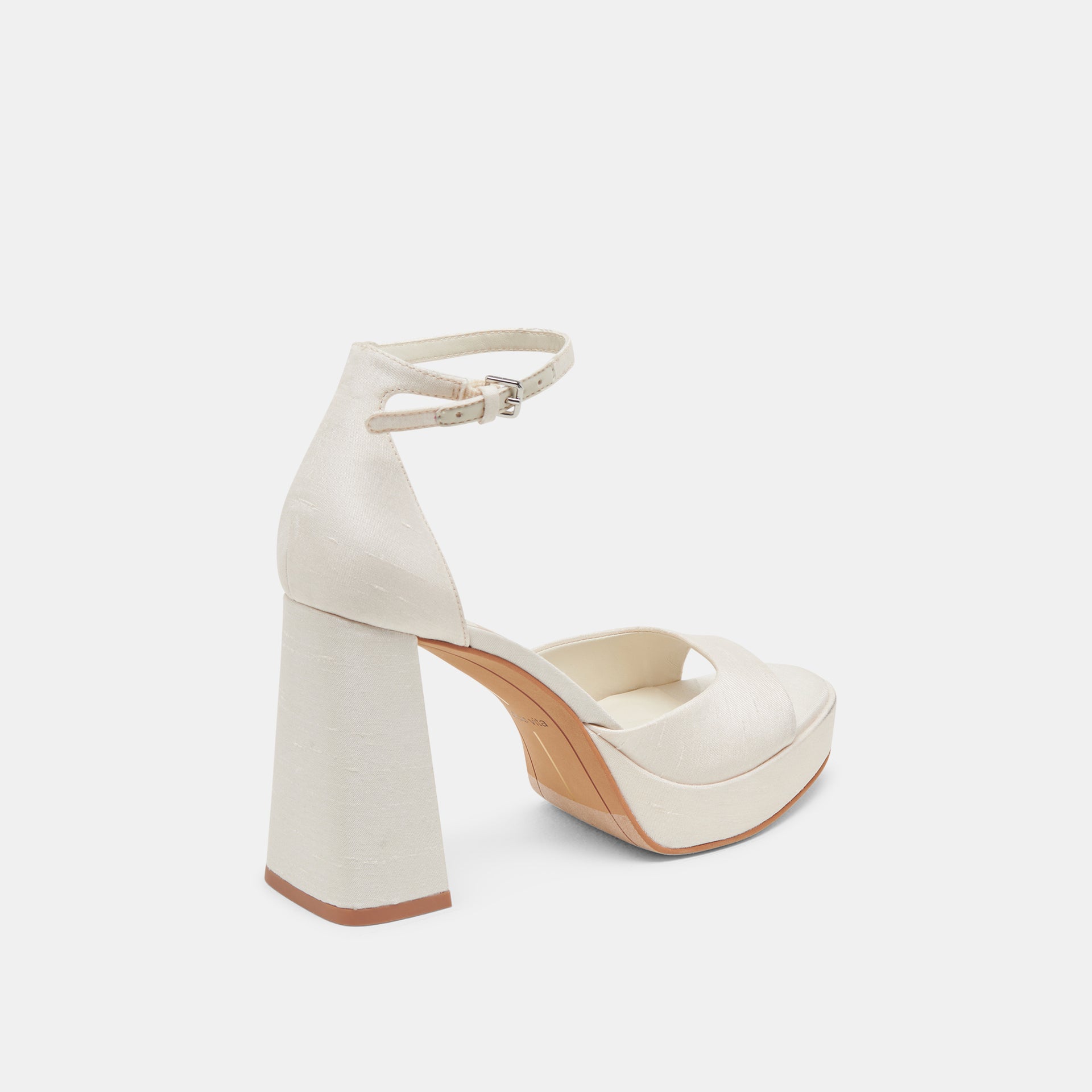 PANDRO HEELS WHITE SATIN – Dolce Vita