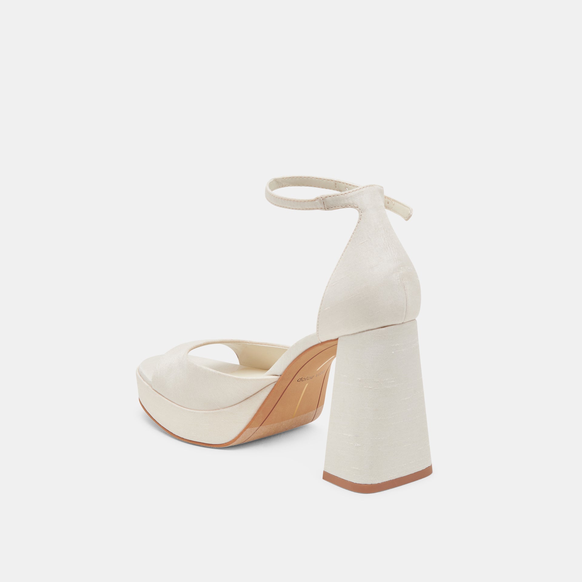 PANDRO HEELS WHITE SATIN – Dolce Vita