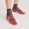 PATZY HEELS CRIMSON CRINKLE PATENT LEATHER – Dolce Vita