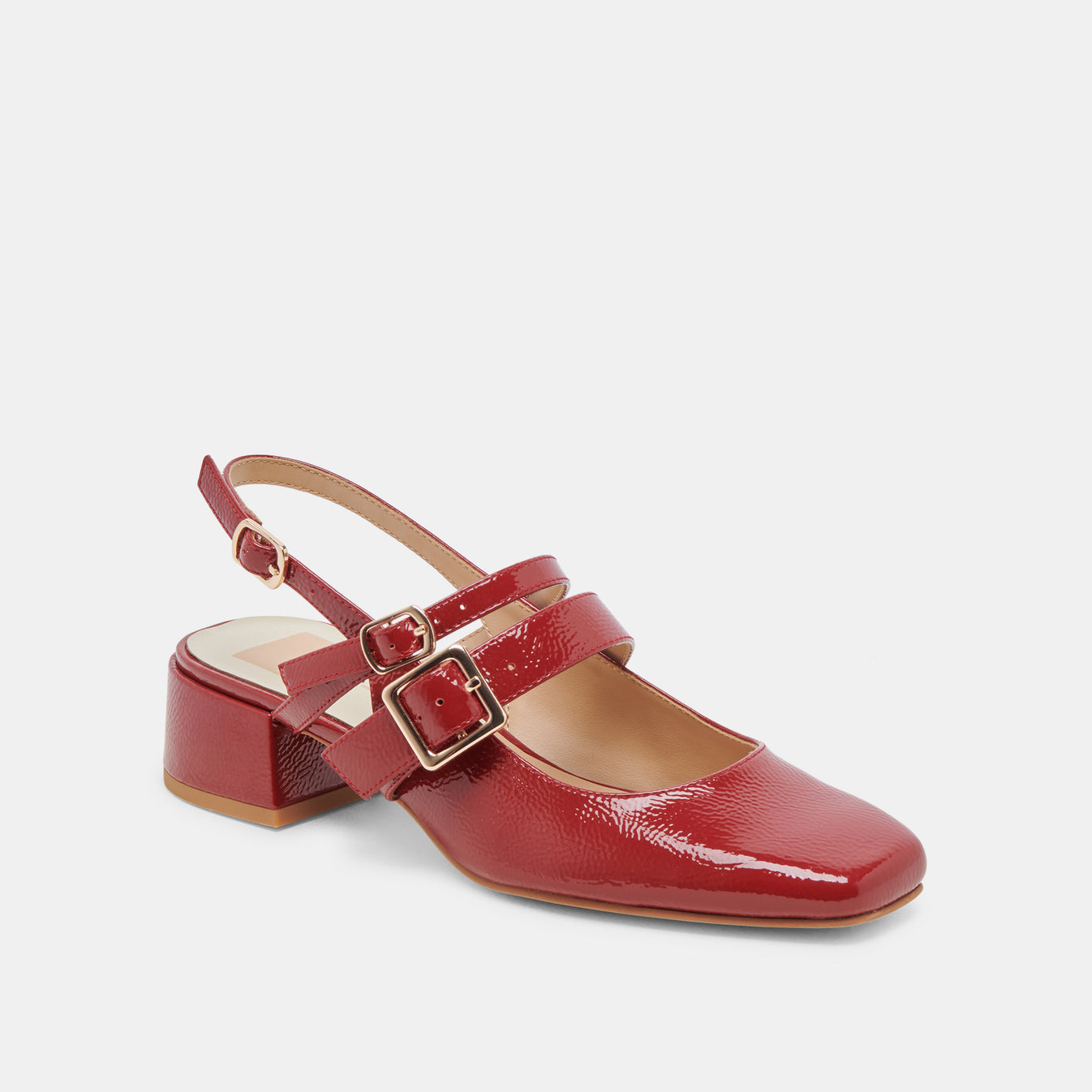 PATZY HEELS CRIMSON CRINKLE PATENT LEATHER – Dolce Vita
