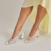 Tanya Bone Woven Leather Heels | Dolce Vita