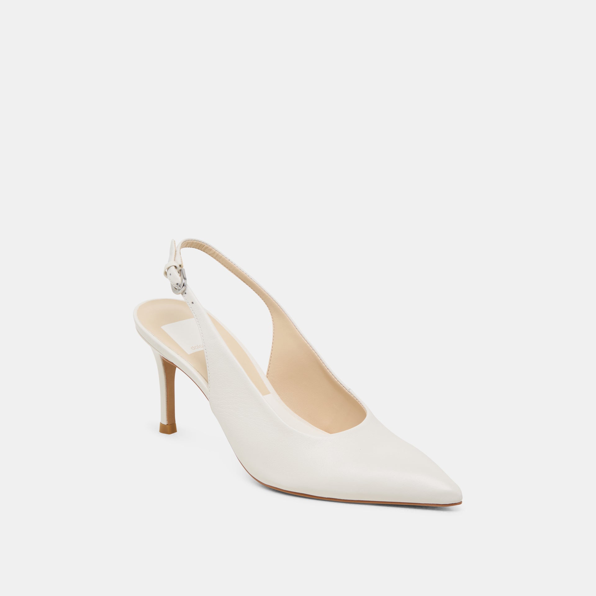 ELASI HEELS WHITE LEATHER – Dolce Vita