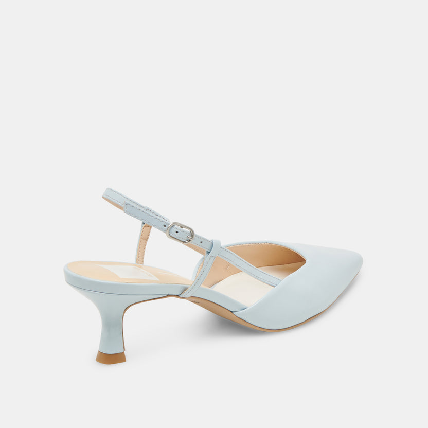 Odela Ice Blue Leather Heels | Dolce Vita