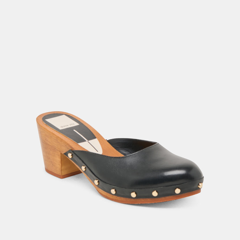 CAMYN HEELS BLACK LEATHER – Dolce Vita