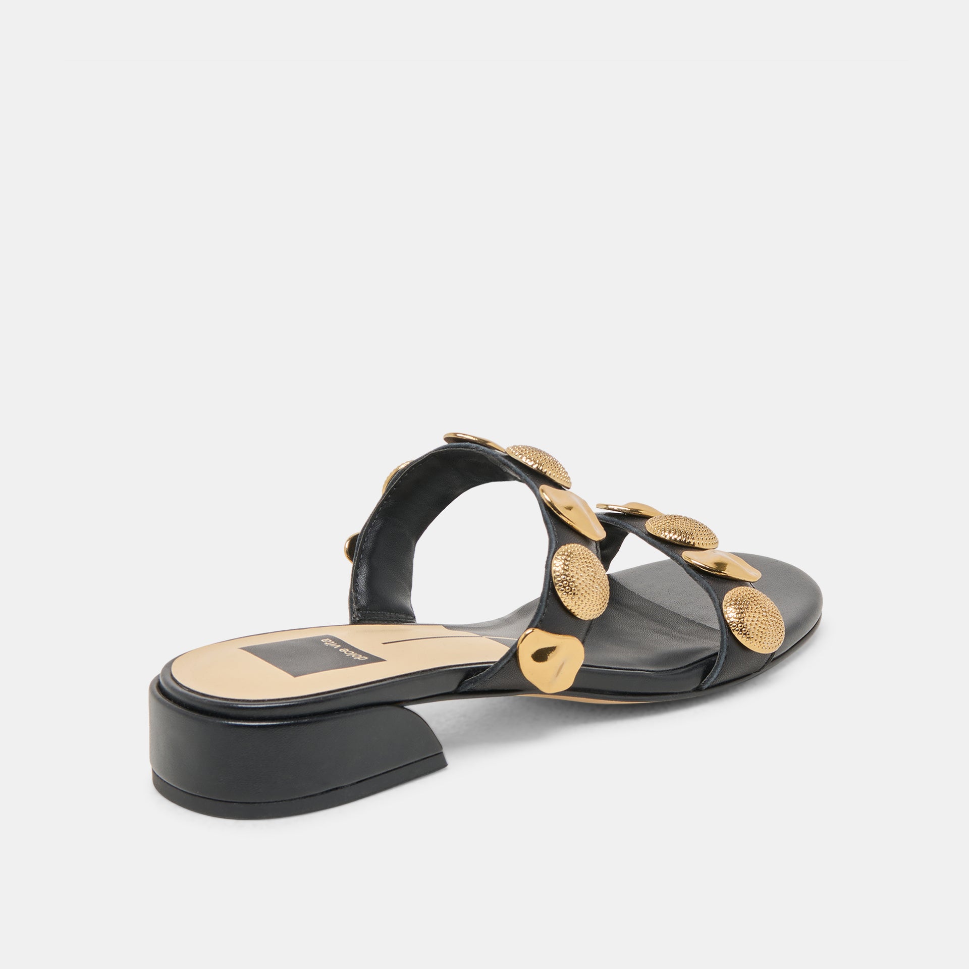 Farrow Black Leather Sandals | Dolce Vita