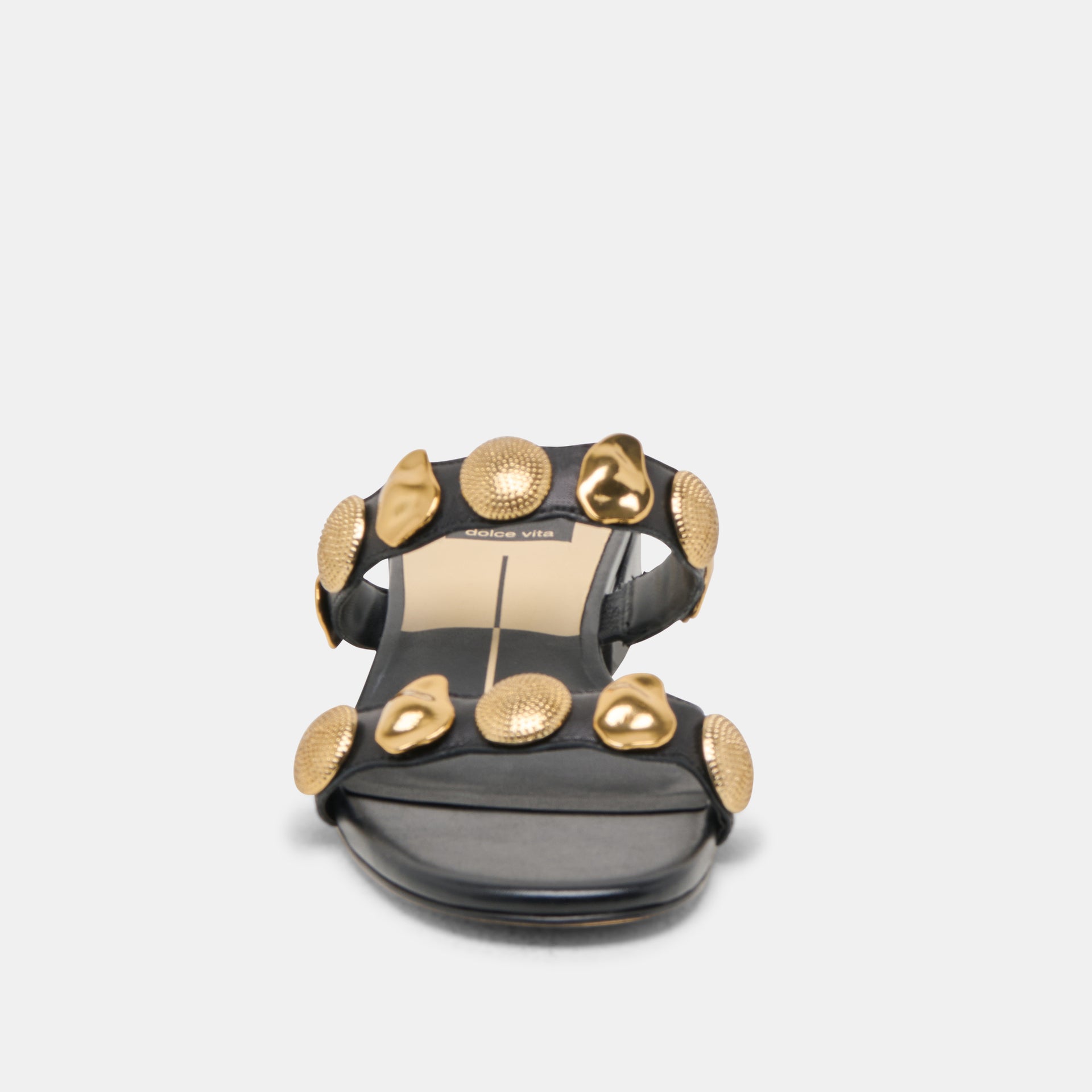 Farrow Black Leather Sandals | Dolce Vita