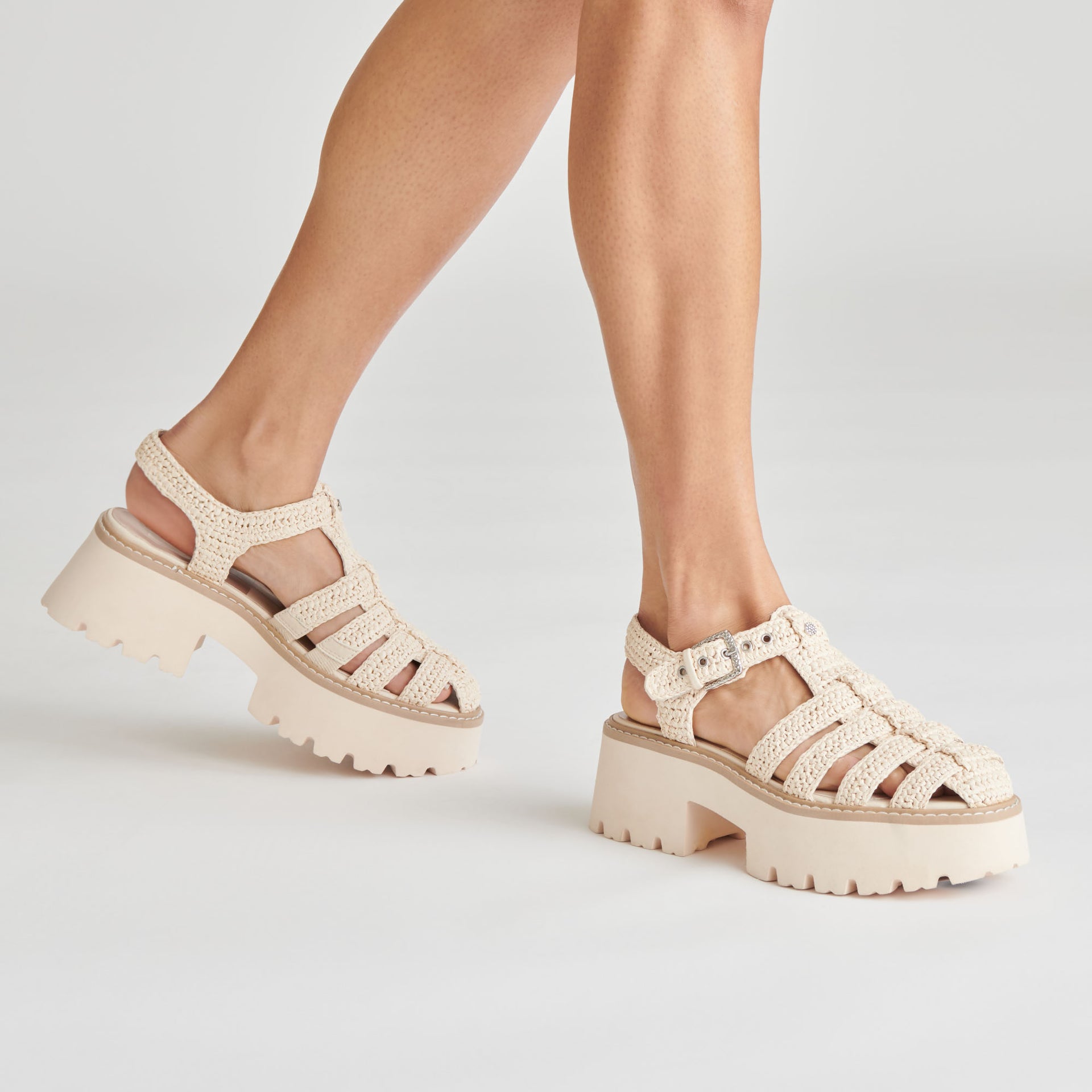 LASLY SANDALS OATMEAL KNIT – Dolce Vita