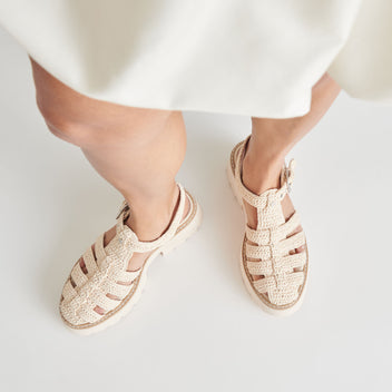 LASLY SANDALS OATMEAL KNIT – Dolce Vita