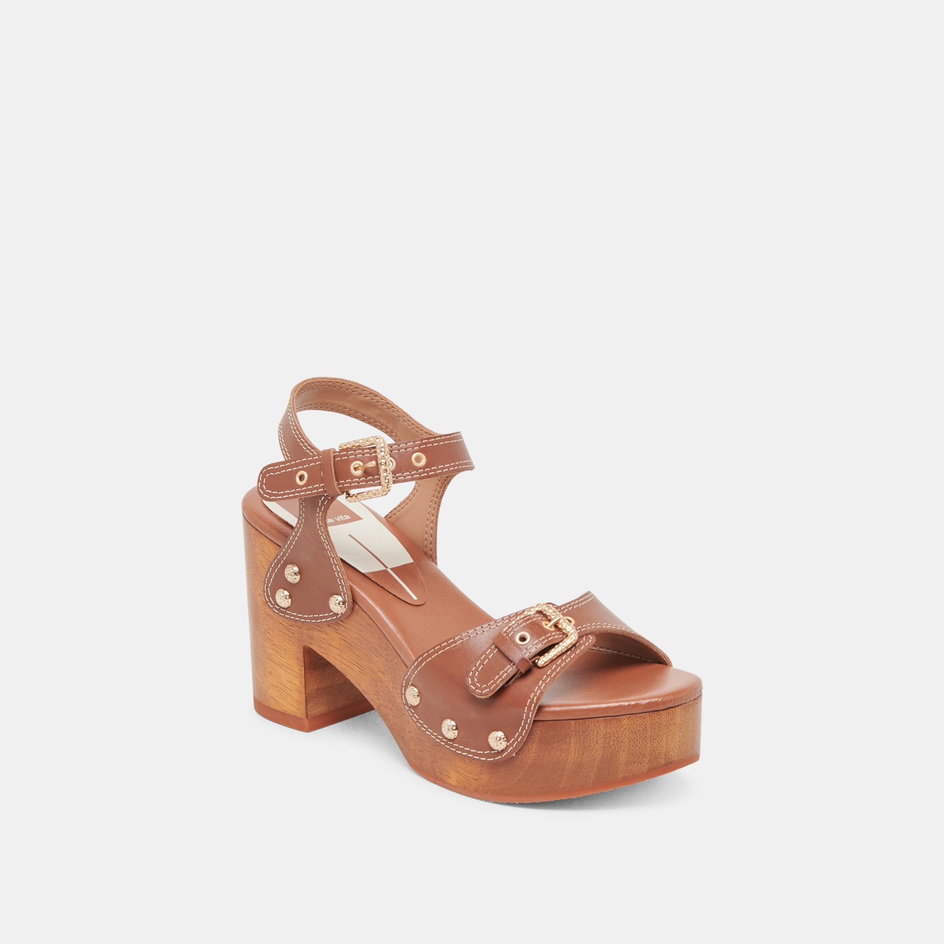YANDY HEELS COGNAC LEATHER – Dolce Vita