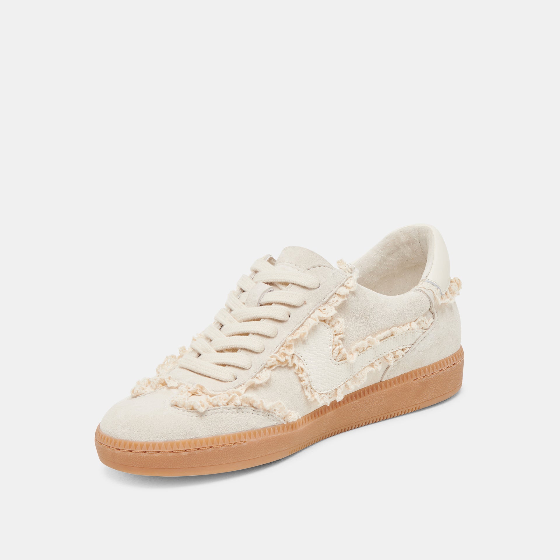 Notice Lace Ivory Suede Sneakers | Dolce Vita