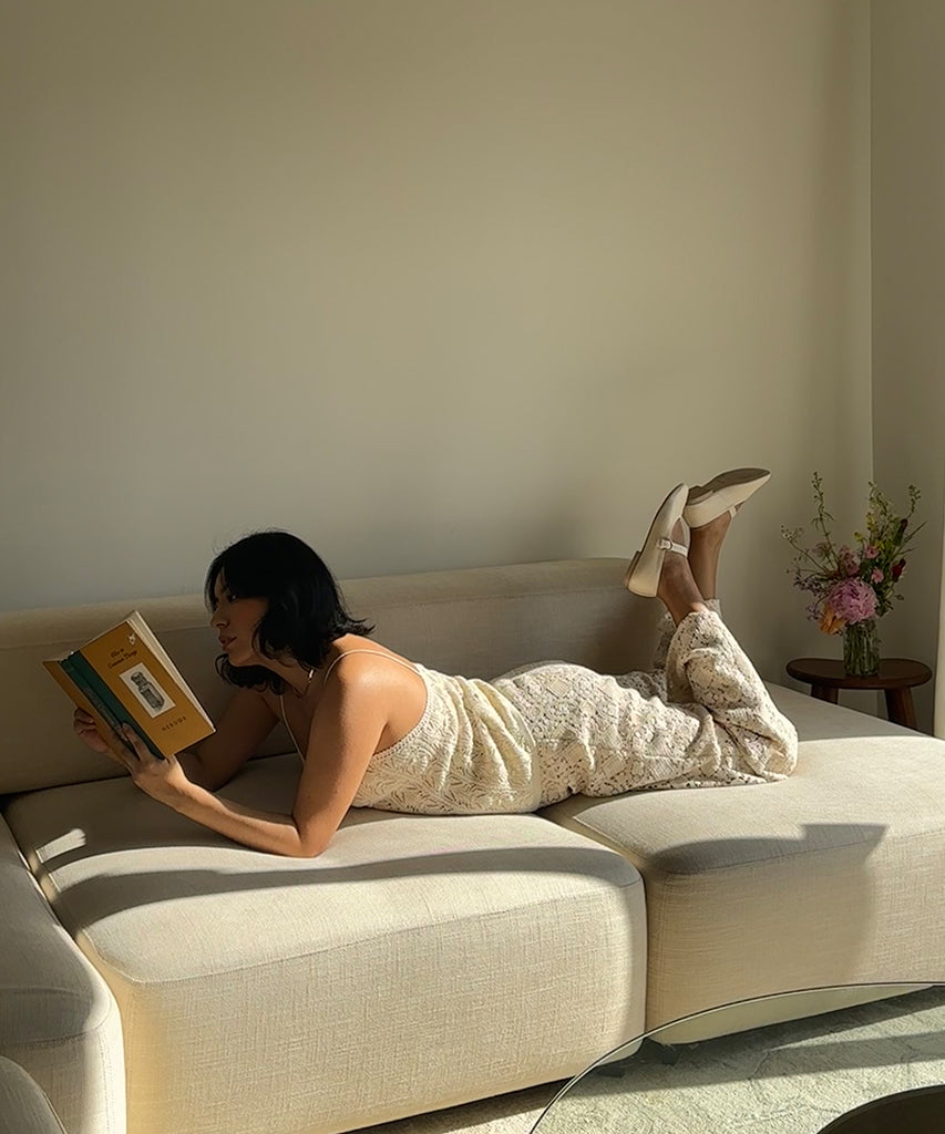 ROSLYN BALLET FLATS CREME LEATHER – Dolce Vita